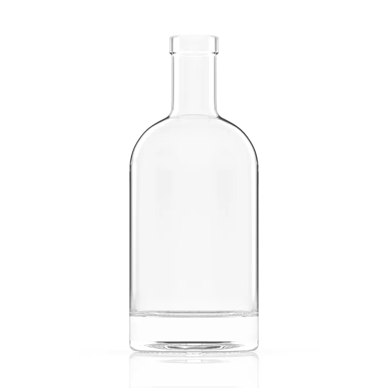 Premium 750ml Round Glass Bottle with Cork Stopper for Spirits Packaging - Wholesale & Bulk ...
