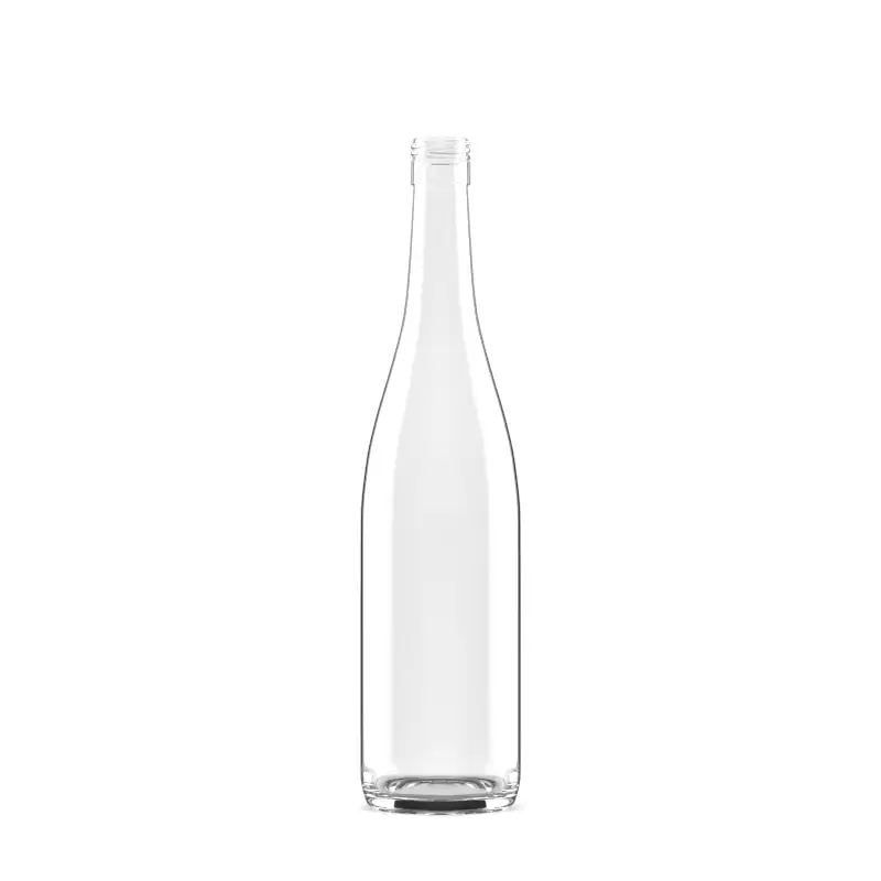 750ml Clear Glass Liquor Bottle – Long Neck Screw Cap Tequila Vodka ...