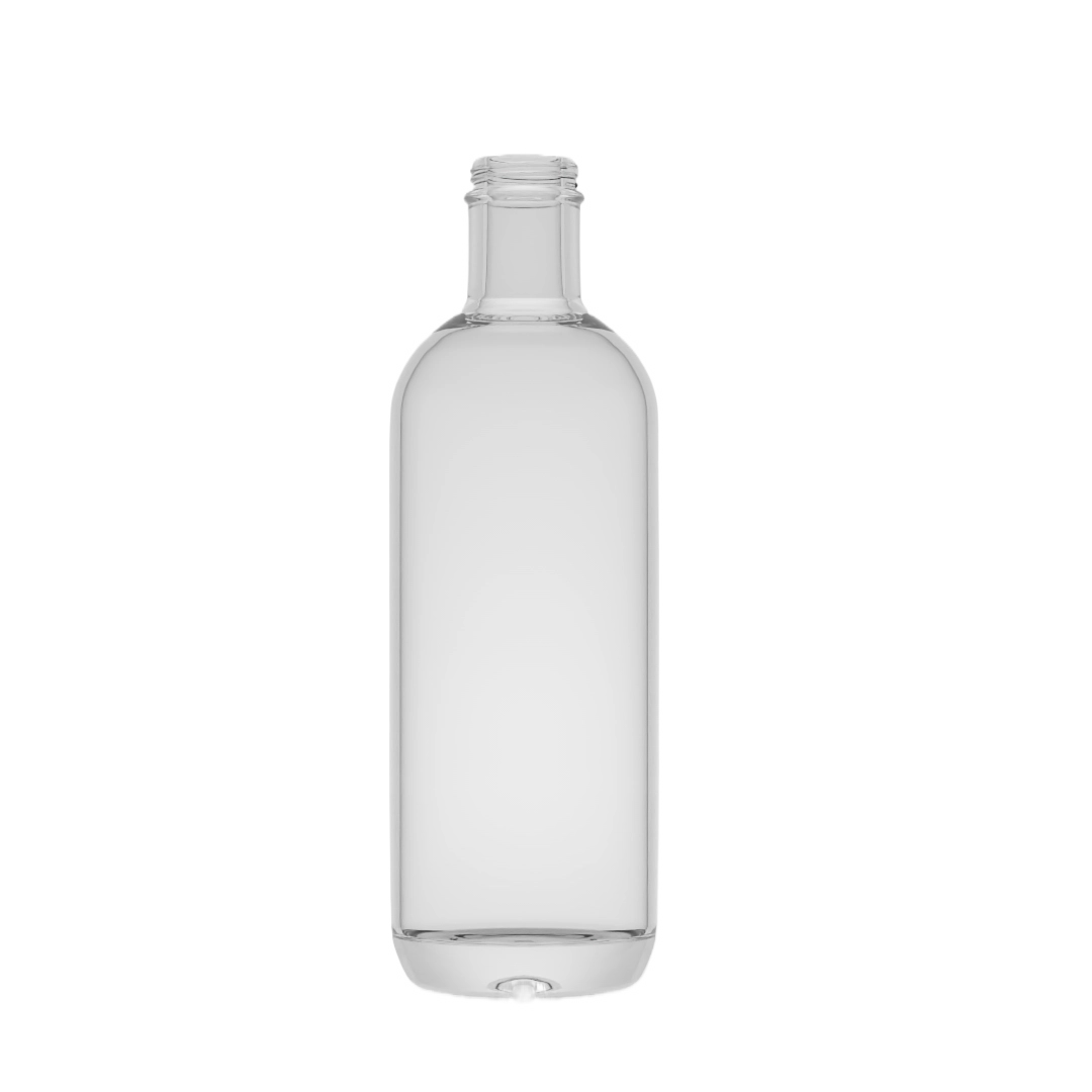 500ml Clear Glass Bottle – Custom Cylindrical Shape with Smooth Finish ...